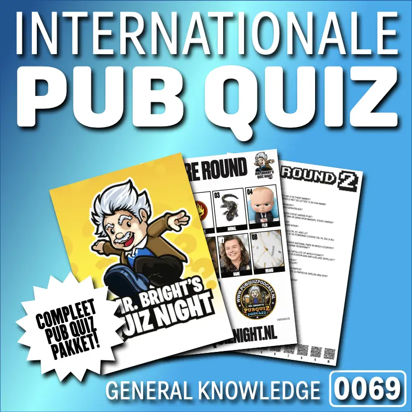Internationale pubquiz #069 Download quizzen, pubquizzen en quizvragen